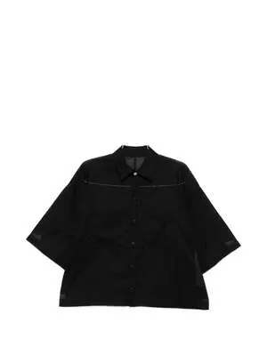 Rick Owens Short Sleeve Cotton Shirt - Nero