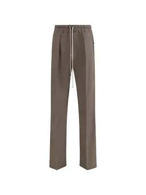 Rick Owens Drawstring Waist Mini Cargo Pants With Side Slit And Back Flap Pockets - Grigio