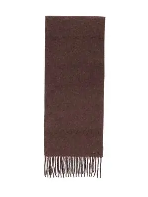 GOLDEN GOOSE Alpaca Blend Scarf With Fringe - Brown