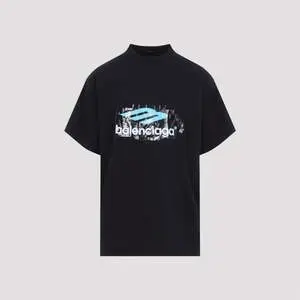 Balenciaga Oversized Cotton T-shirt - Black
