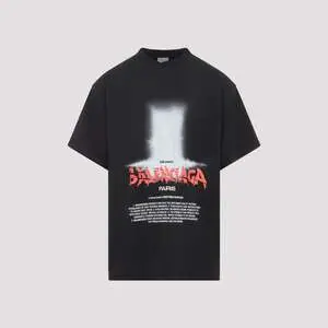Balenciaga Oversized Cotton T-shirt - Black