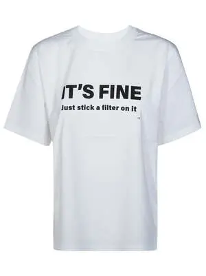 Victoria Beckham Textured T-shirt - Bianco