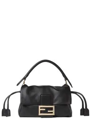 Fendi FENDI Mini Leather Shoulder Bag With Detachable Strap Nero