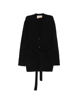 Valentino Garavani Belted Cashmere Cardigan With Vlogo Detail