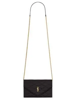 Saint Laurent Mini Quilted Shoulder Bag With Cassandre Detailing, 13 Cm Height, 20 Cm Width, 5 Cm Depth - Nero