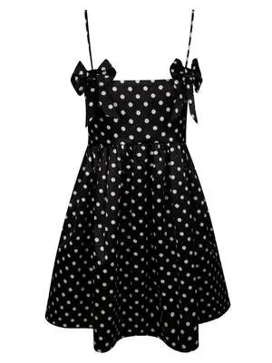 GANNI Polka Dot Mini Gown With Spaghetti Straps