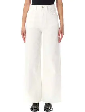 GANNI Organic Cotton Jeans For - Bianco