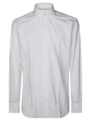 XACUS No-iron Active Shirt With French Neck - Bianco
