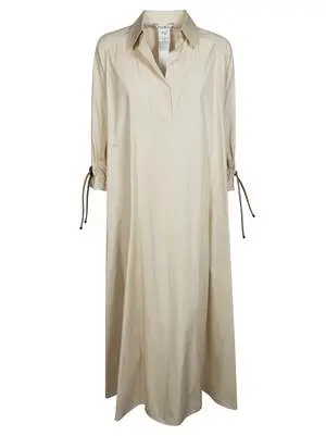 Max Mara Poplin Gown - Beige
