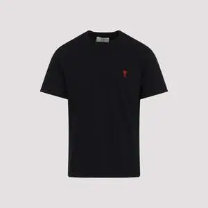 AMI Paris Classic Organic Cotton T-shirt For - Black