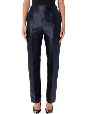 Alberta Ferretti Triple-layer Silk Light Knit High-rise Straight-leg Tailored Trousers