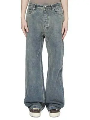 Rick Owens Mid-rise Loose-fit Cotton Jeans - Blu