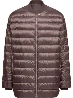 Moncler Down Zip-up Jacket - Marrone
