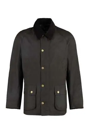 Barbour Ashby Waxed Cotton Jacket With Corduroy Collar - Green