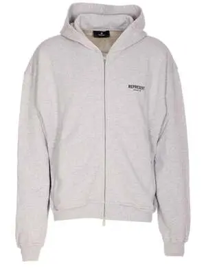 REPRESENT Zip Up Hoodie - Grey