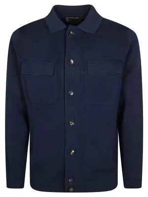 FILIPPO DE LAURENTIIS Textured Sweater Jacket - Blu