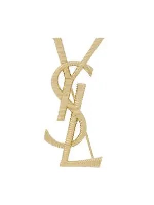 Saint Laurent Textured Cord Pin Clasp - Oro