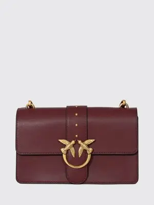 Pinko Leather Shoulder Bag - Red
