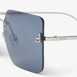 Fendi First Crystal Oversized Square Sunglasses