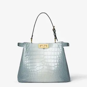 Fendi Peekaboo Soft Medium Crocodile Bag