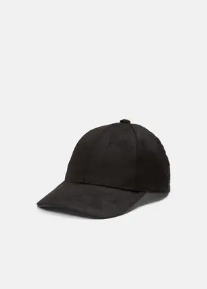 VINCE Vince Leather-Trimmed Cashmere Baseball Cap