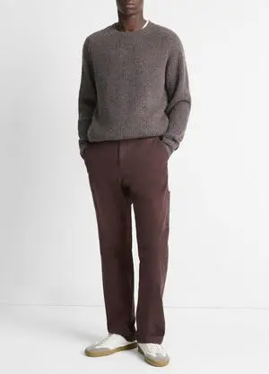 Vince Louie Relaxed Garment Dye Cotton Utility Pant - Oxblood