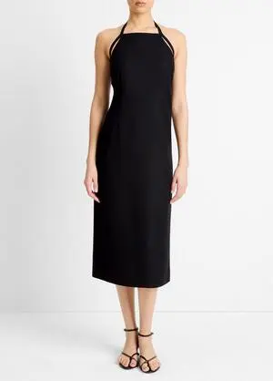 Vince Apron Halter Dress - Black