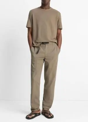 Vince Italian Cotton Ripstop Belted Pant - Dome