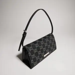 Gucci Small Pouch With Strap And Plaque Fabric