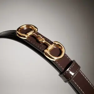 Gucci Thin Belt With Horsebit Buckle Leather