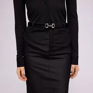 Gucci Leather Belt With Horsebit Buckle