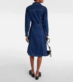 7 For All Mankind Denim Midi Dress