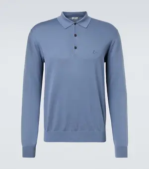 Etro Cotton Polo Sweater - Blue