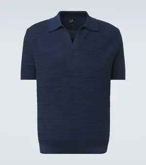 Etro Cotton Polo Sweater - Blue