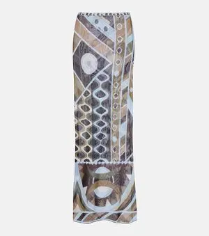 Emilio Pucci Vivara Tulle Maxi Skirt - Multicoloured