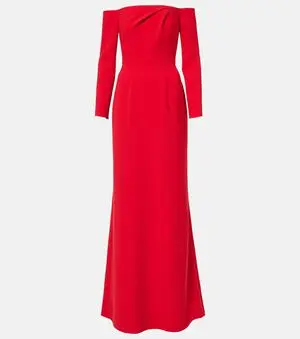 Carolina Herrera Draped Off-the-shoulder Gown
