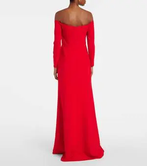 Carolina Herrera Draped Off-the-shoulder Gown