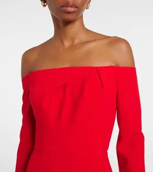 Carolina Herrera Draped Off-the-shoulder Gown