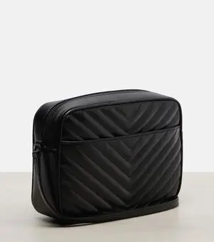 Saint Laurent Lou Camera Leather Crossbody Bag - Black