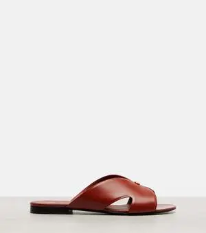 Loro Piana Vera Leather Slides