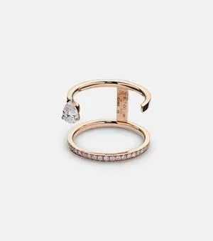 REPOSSI Serti Sur Vide 18kt Rose And Diamond Ring