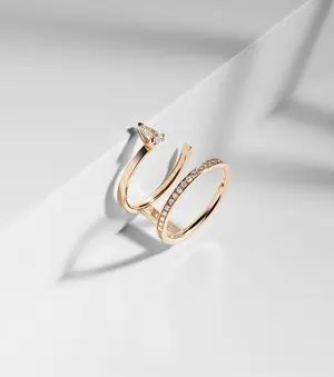 REPOSSI Serti Sur Vide 18kt Rose And Diamond Ring