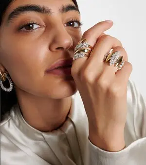 Yeprem En Strada' 18kt White And Yellow Diamond Ring