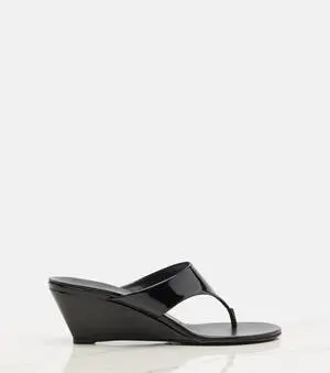 Prada Patent Leather Thong Sandals