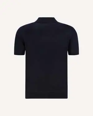 Prada Virgin Wool Polo Shirt - Black