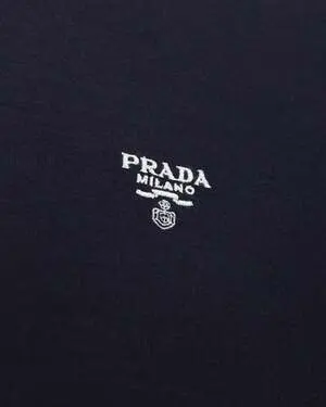 Prada Virgin Wool Polo Shirt - Black