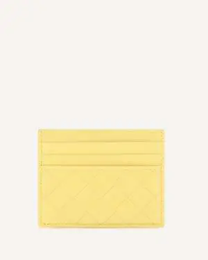 Bottega Veneta Leather Card Holder Yellow