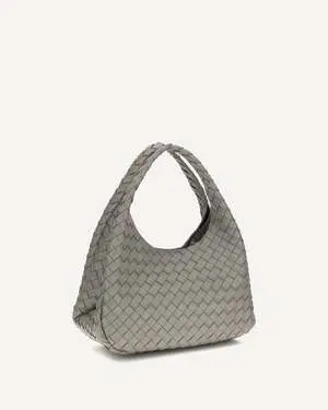Bottega Veneta Campana Shoulder Bag - Grey