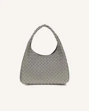 Bottega Veneta Campana Shoulder Bag - Grey