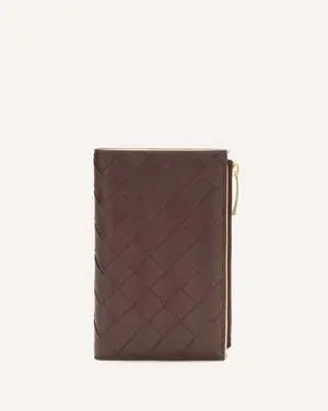 Bottega Veneta Medium Bi-fold Intrecciato Wallet - Bordeaux